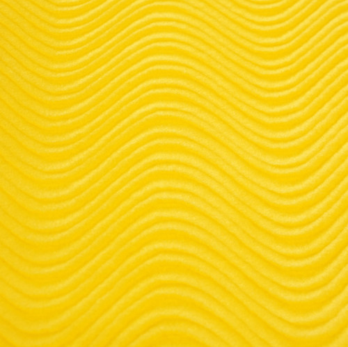 Flocking Velvet with Wave - Canary Yellow | FABRIC BASE