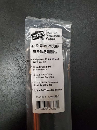 Procomm Quad Wound 4.5ft 1500 watts rated antenna | The Radio Garage