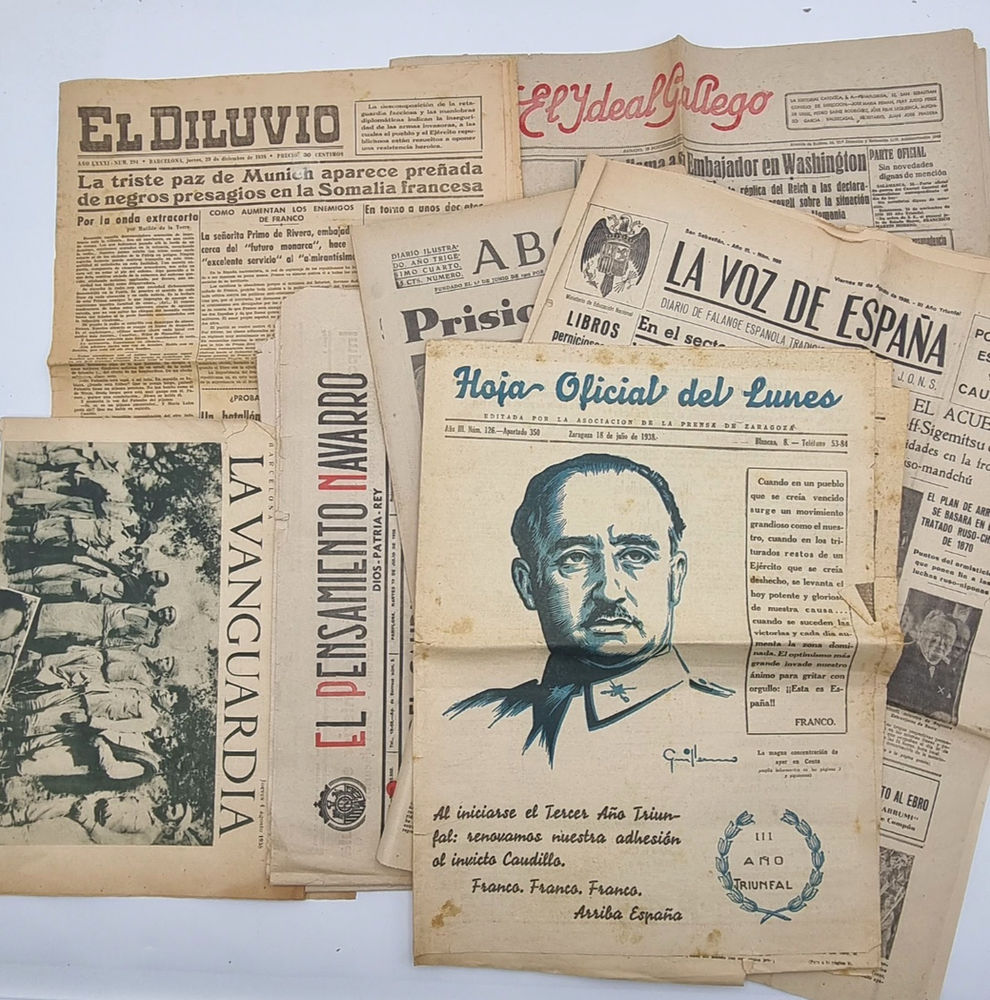 Periódicos antiguos españoles y revistas de 1938