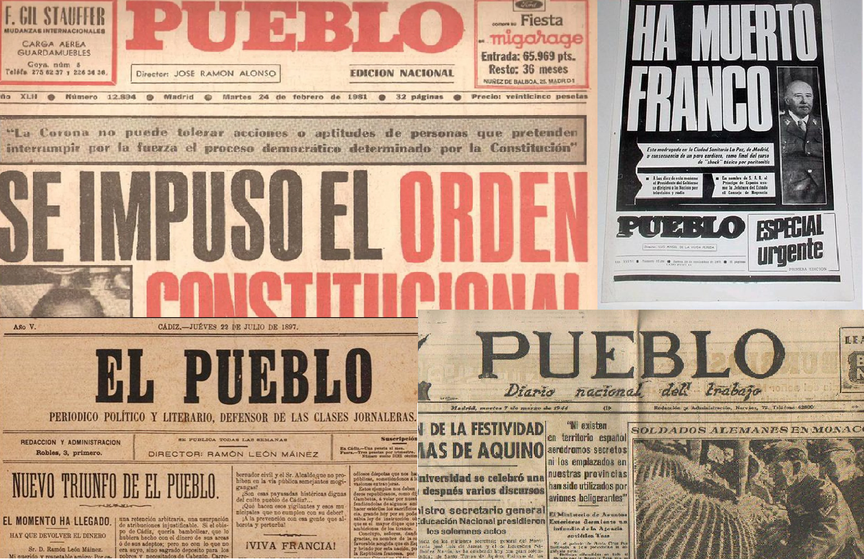 PUEBLO, uno de los periódicos mas leídos en España desde el año 1940 a ...