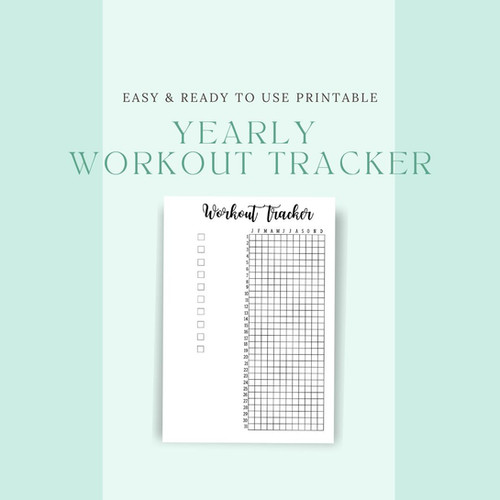 Yearly Workout tracker Printable | MagicMoonShop