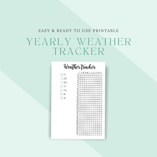 Yearly Weather Tracker printable | Esthy's Creations
