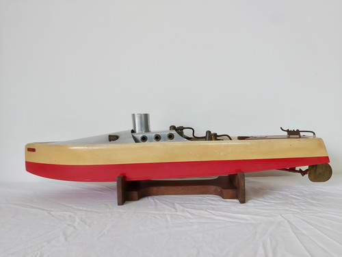 1940's Bowman Luton Steam Launch "Snipe" -Sold | pond-yacht-antiques