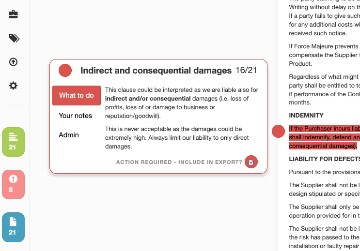Indirect damage in business contracts | Legly