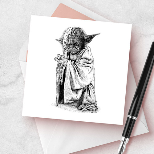 Yoda Star Wars Jedi master pointillism | Brambledown Designs
