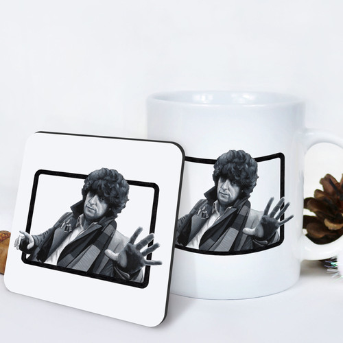 Tom Baker – Doctor Who – portrait - Mug+Coaster | Brambledown Designs