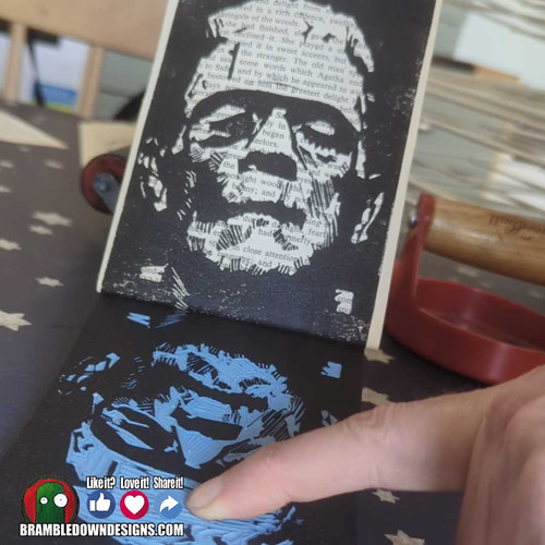 Frankensteins Monster Linocut - Boris Karloff - Mary Shelley ...