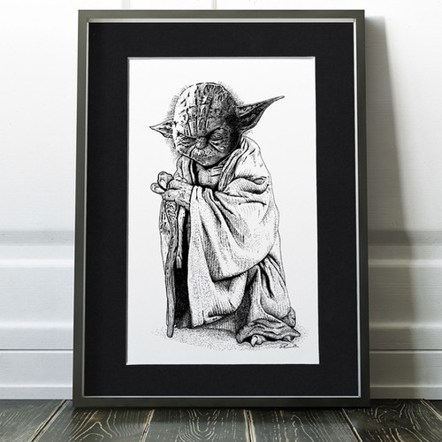 Yoda Star Wars Jedi master pointillism | Brambledown Designs