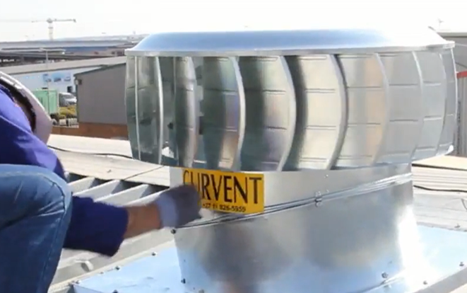MAINTENANCE ON ROOFTOP TURBINE VENTS BY CURVENT INTERNATIONAL