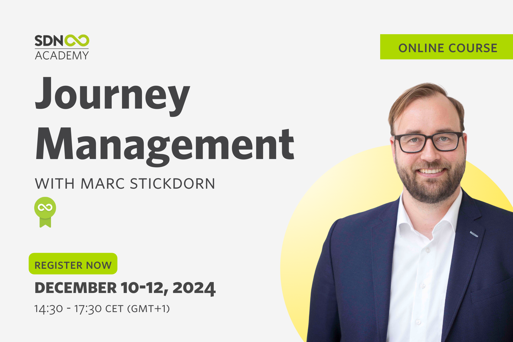 Online Live Course: Journey Management, Dec 10-12, 2024 | SDN Academy