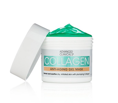 Collagen Gel Facial Mask Anti Aging Moisturizer W/Coconut Oil & Rosewater | SkinHub