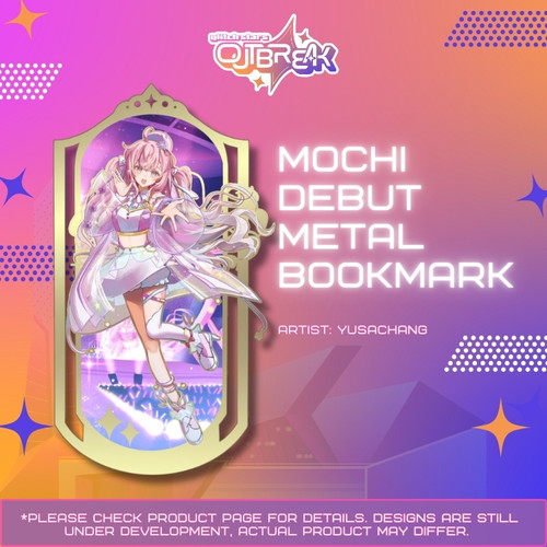 VTuber Mochi Debut Metal Bookmark | Glitch Stars