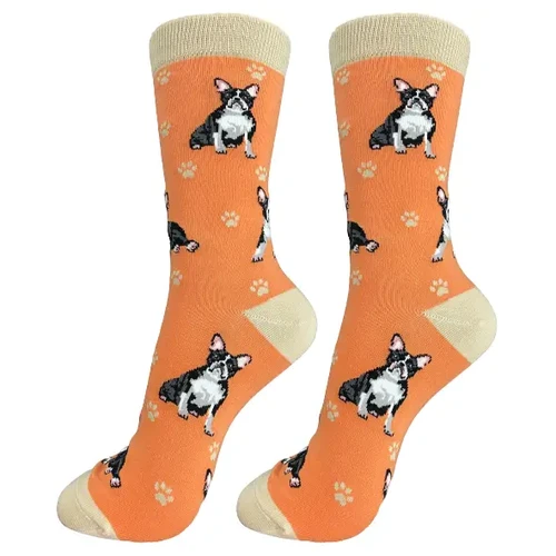 Orange Boston Terrier Socks | BTRFL