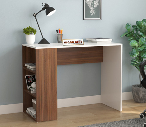 O11 smart study table with book shelves | Woodrest