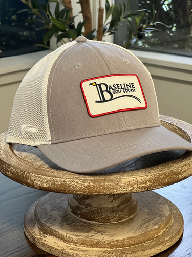 Baseline Logo Hat Mesh Back Grey | Baseline Golf Course