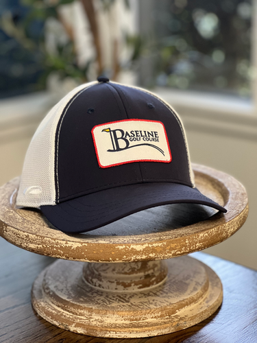 Baseline Logo Hat Mesh Back Navy | Baseline Golf Course