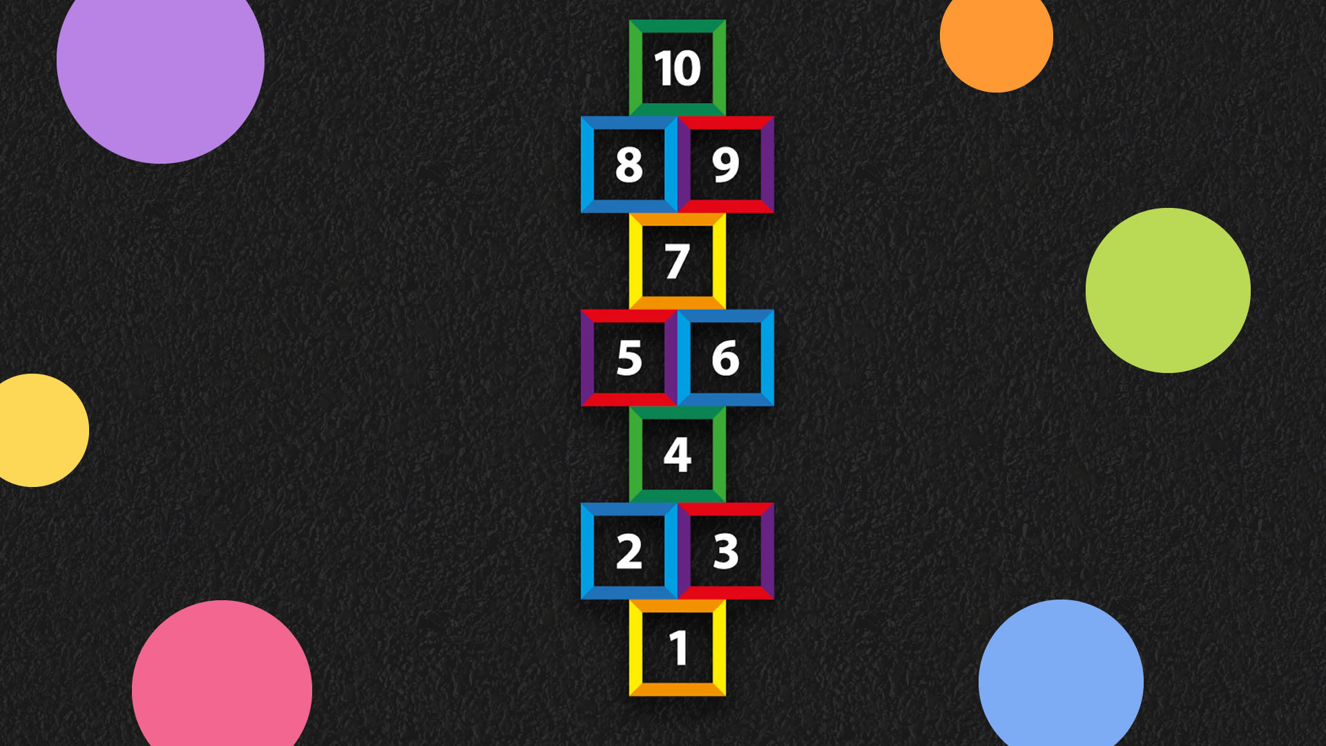 Hopscotch Outline Colour