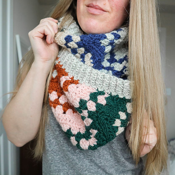 ribbed infinity scarf pattern