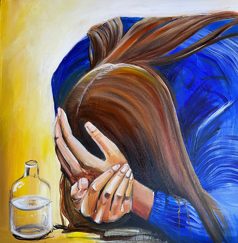 He bottles up your tears print | Helen Yousaf Art