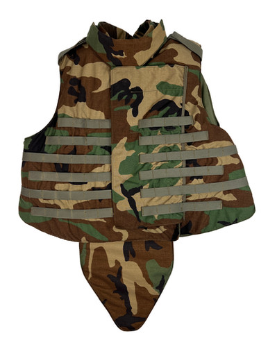 XL | FULL KIT | OTV/ IBA Plate Carrier Vest, M81 Woodland w/ Soft Armor ...