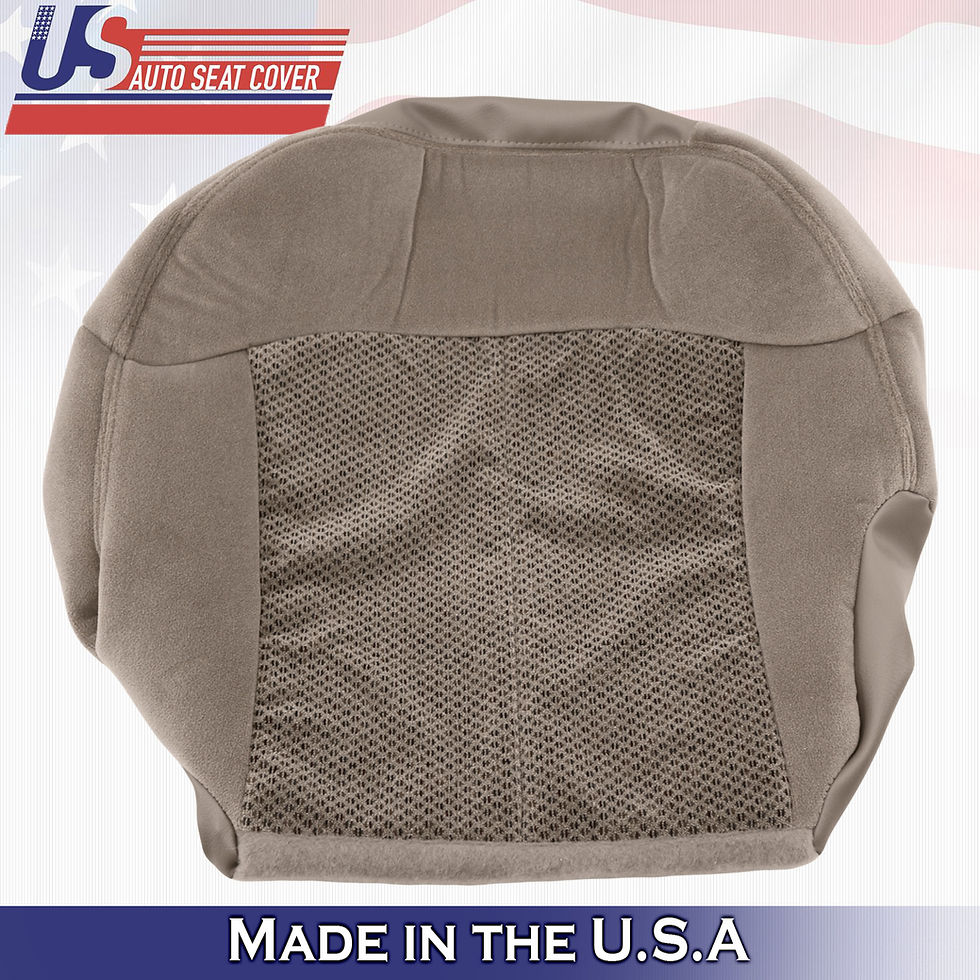 2001 2002 Chevy Silverado 2500 2500HD Front Driver Bottom Cloth Seat Cover TAN usautoseatcover