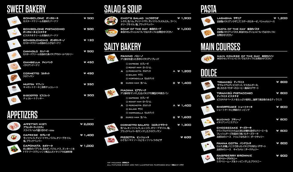 MENU | Caffè Pascucci Japan