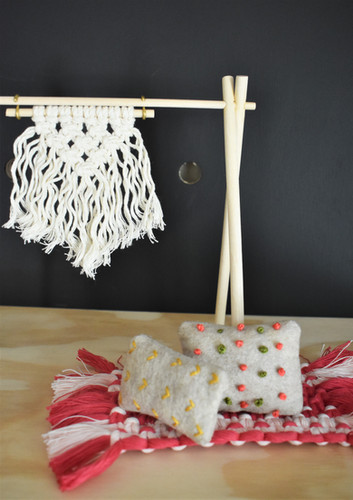 Colorful Miniature Macrame Rug | Mysite