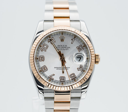 Rolex Datejust 36mm 116231 CONCENTRIC DIAL 18K Rose Gold & Stainless ...