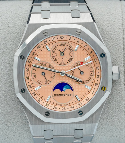Audemars Piguet Royal Oak Perpetual Salmon Dial 26615TI.OO.1220TI.01 ...