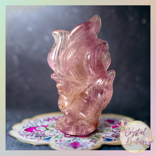9 Tail Fox Fluorite Carving | Crystal Realms