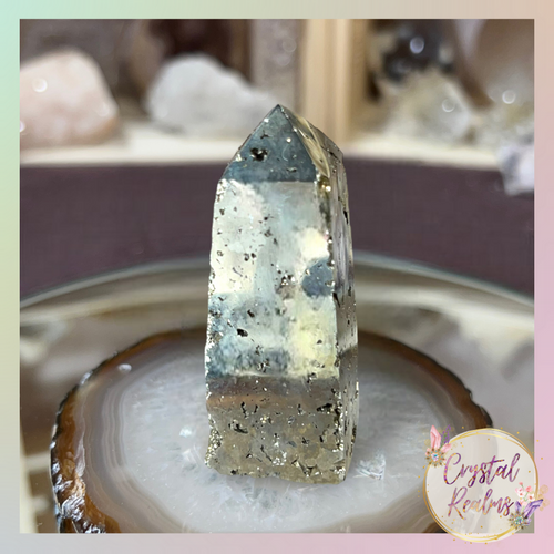 Pyrite Polished Tower | Crystal Realms