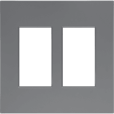 Control4® Contemporary 2 Gang Faceplate - Gray | Denver Audio Video