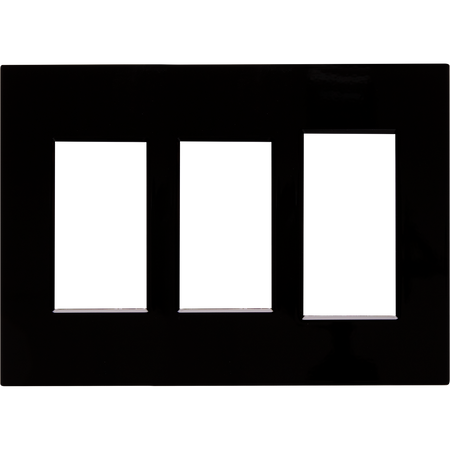 Control4® Contemporary 3 Gang Combo Faceplate - Black | Denver Audio Video