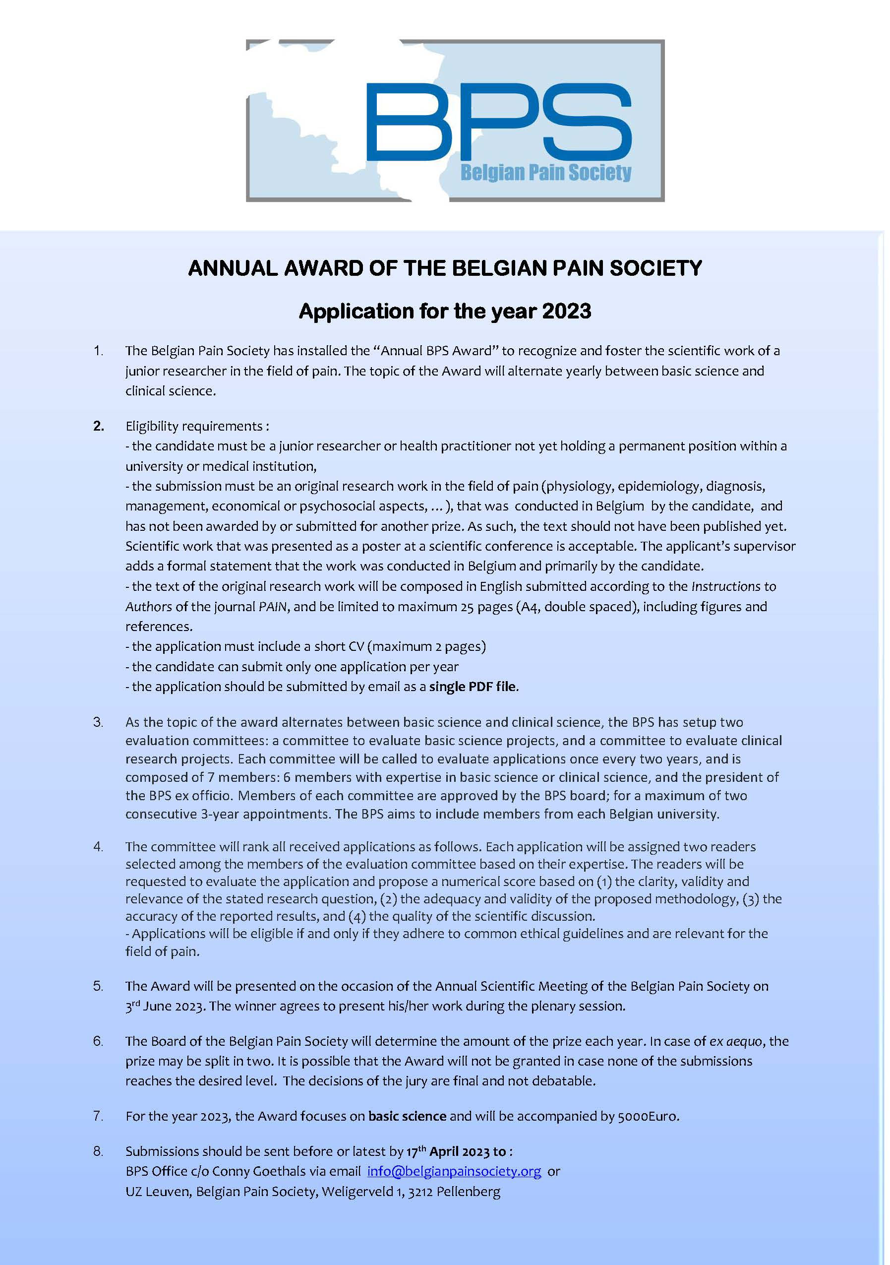 Belgian Pain Society (BPS)