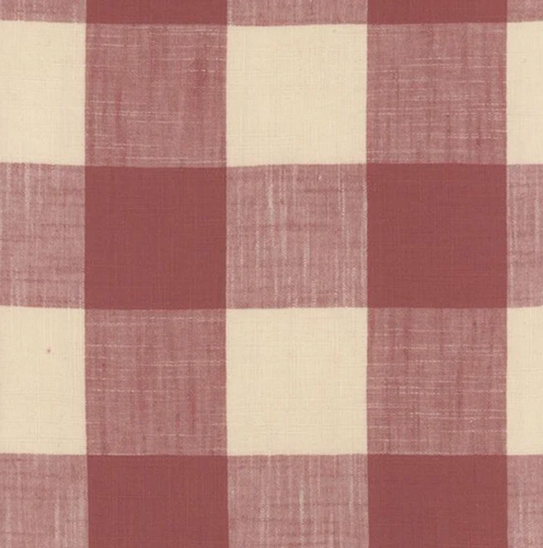 Linen Closet Weave Cotton Gingham - Red | SewBo