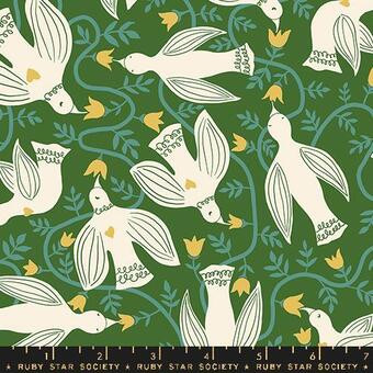Ruby Star Society Endpaper in Sarah Green | SewBo