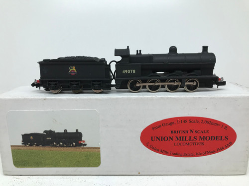 UNION MILLS N GAUGE Ex LNWR BR EARLY CREST G2 0-8-0 & TENDER LOCOMOTIVE ...