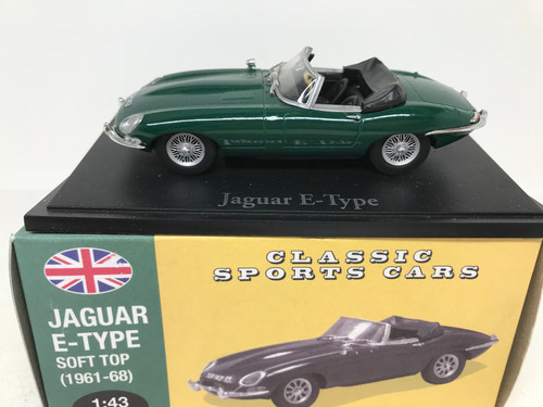 ATLAS EDITIONS DIECAST 1/43 SCALEJAGUAR E TYPE DHC in GREEN | T W Models