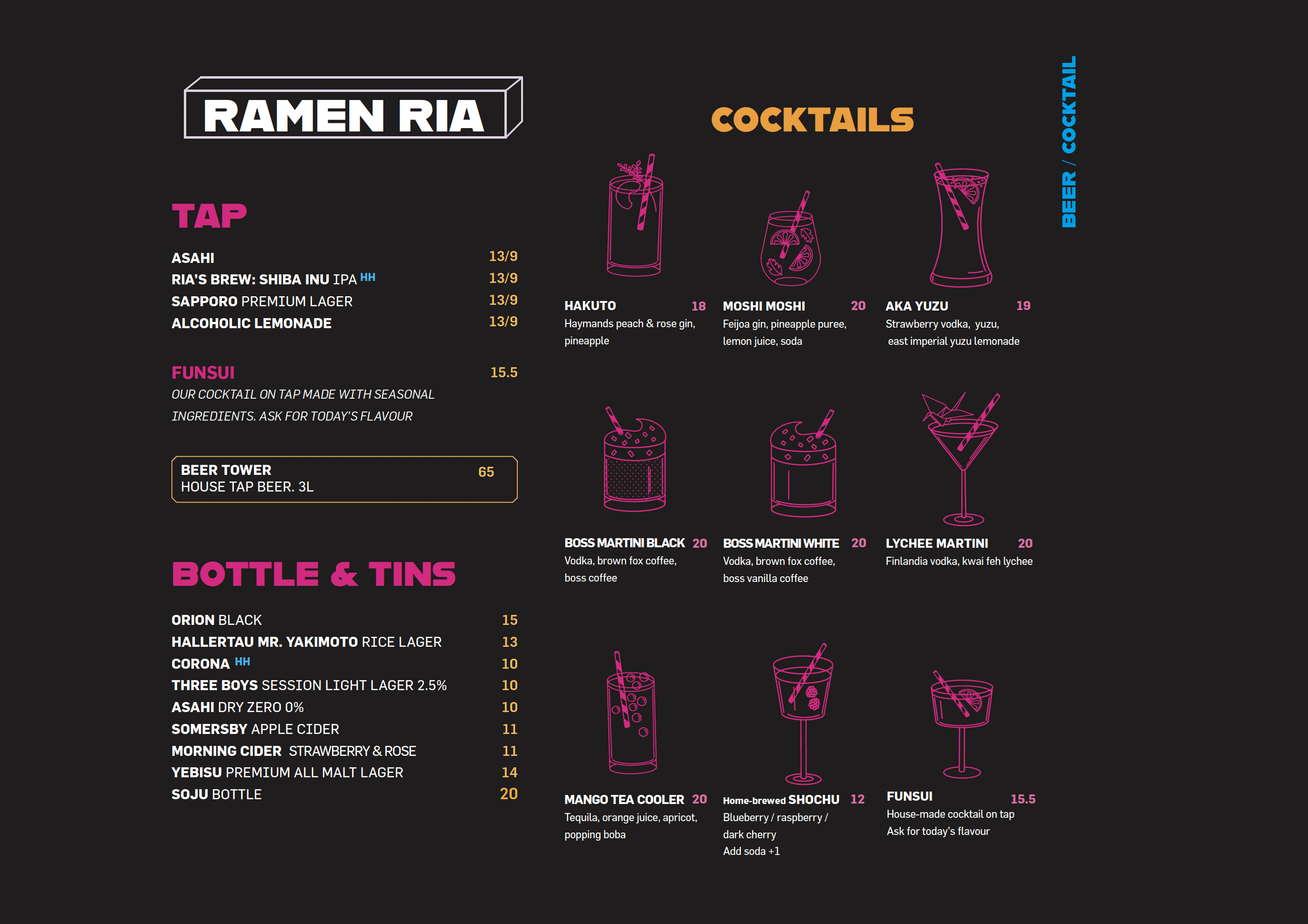 Menu | Ramen Ria