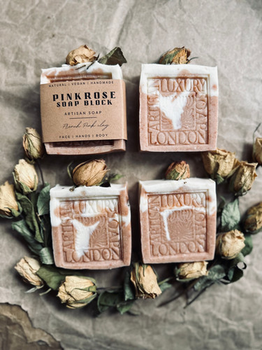 "PINK ROSE"soap block | Artisan Luxury Soap
