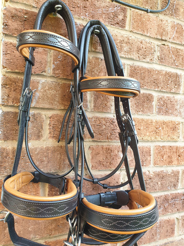 Double bridles, cob, Havanna and tan fancy stitched | TRANSCEND
