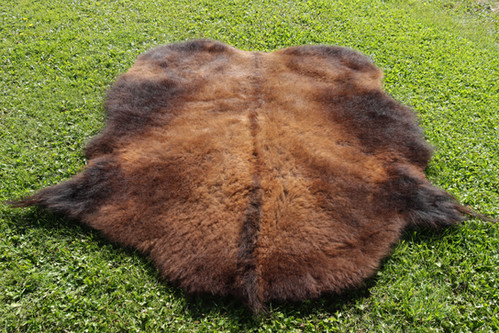Traditional Brain tanned and Smoked Buffalo Rug | Four Seasons North