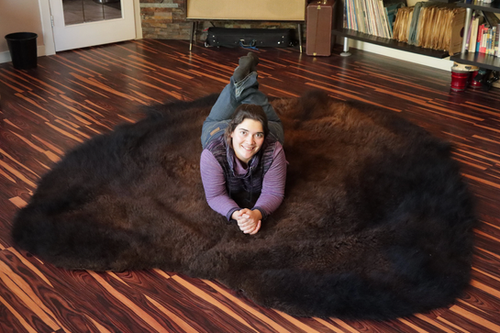 Buffalo Rug: Traditionally Brain Tanned & Smoked LARGE | Four Seasons North