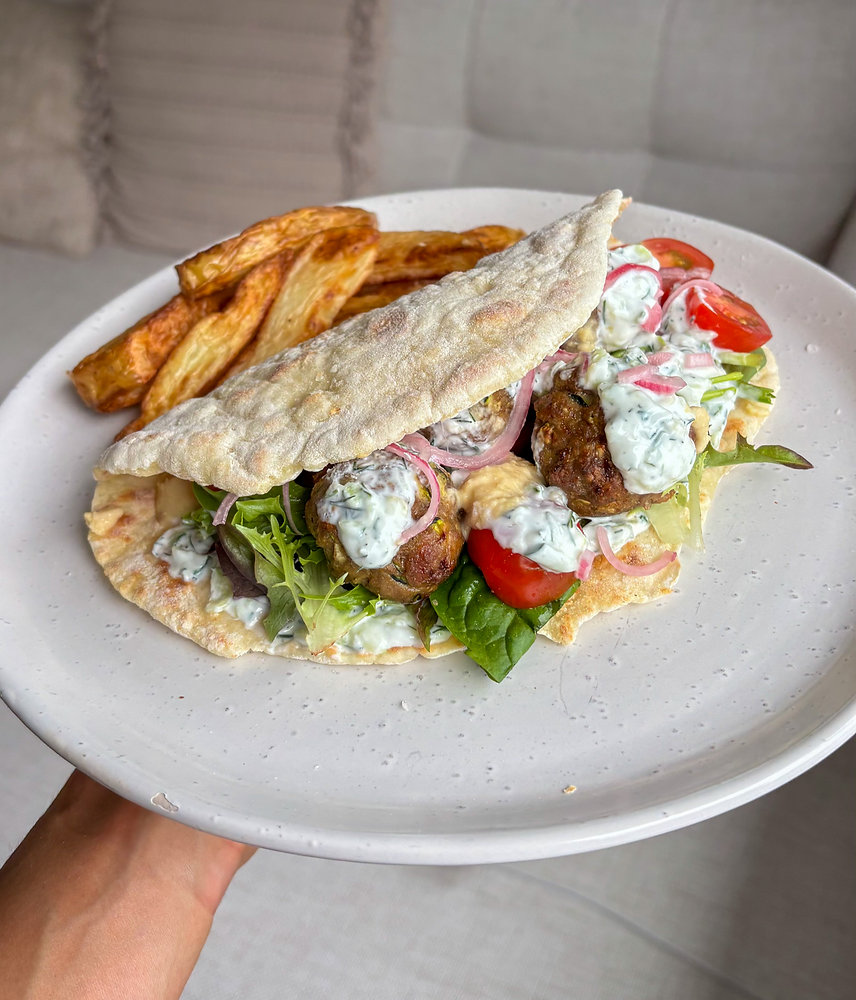 Greek Lamb Gyros with Potato Chips