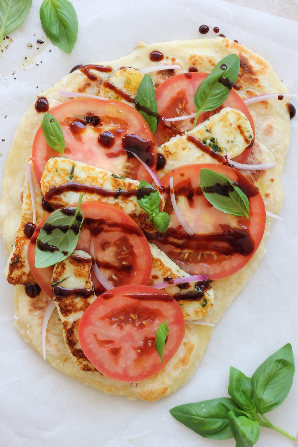 Halloumi Bruschetta Flatbreads