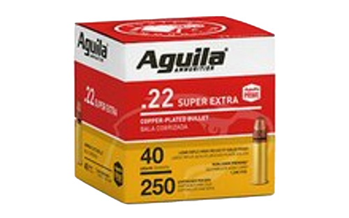 AGUILA AMMO- .22LR- HIGH VEL.- 40GR SP COPPER COATED LEAD 250 RD ...