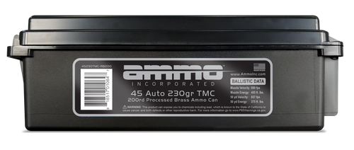 Ammo Inc. -.45 Cal- 230 gr -TMC Signature Line-Processed Brass- Range ...