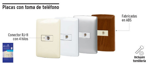 Placas con toma de teléfono | FERRETERÍA"EL PROFE"