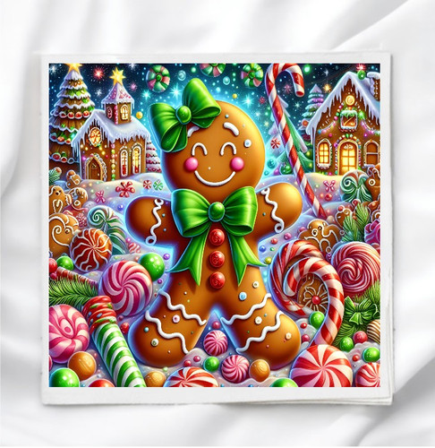 Gingerbread Man Christmas Fabric Panel | Sew Handmade Co