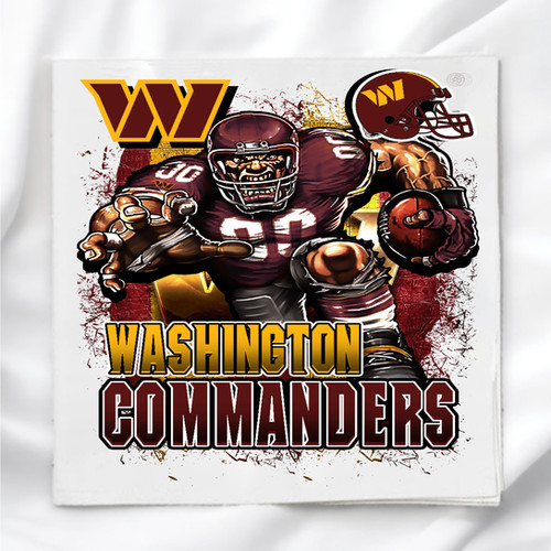 NFL Washington Commanders Football Fabric Panel | Sew Handmade Fabric